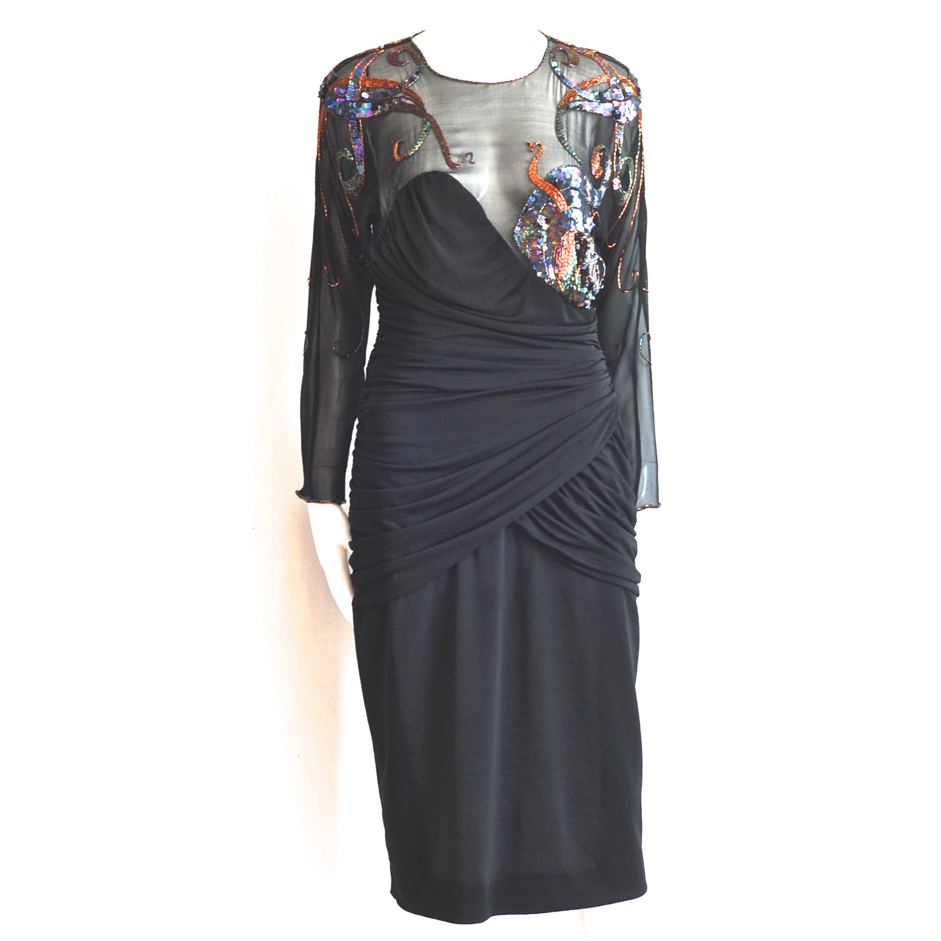 Casadei Beaded & Sequined Risque Evening Dress – Italy | QUIET WEST