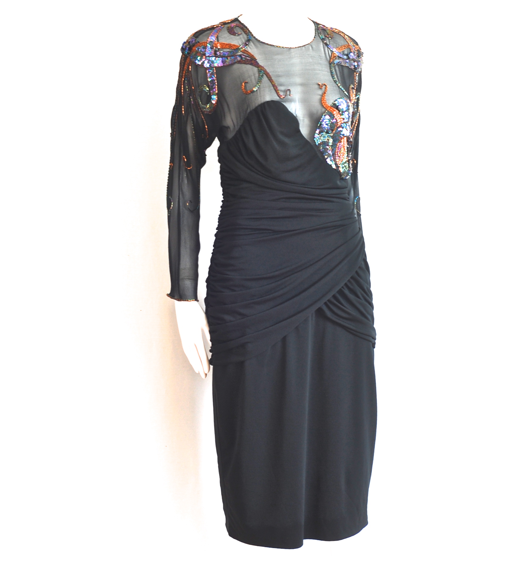 Casadei Beaded & Sequined Risque Evening Dress – Italy | QUIET WEST